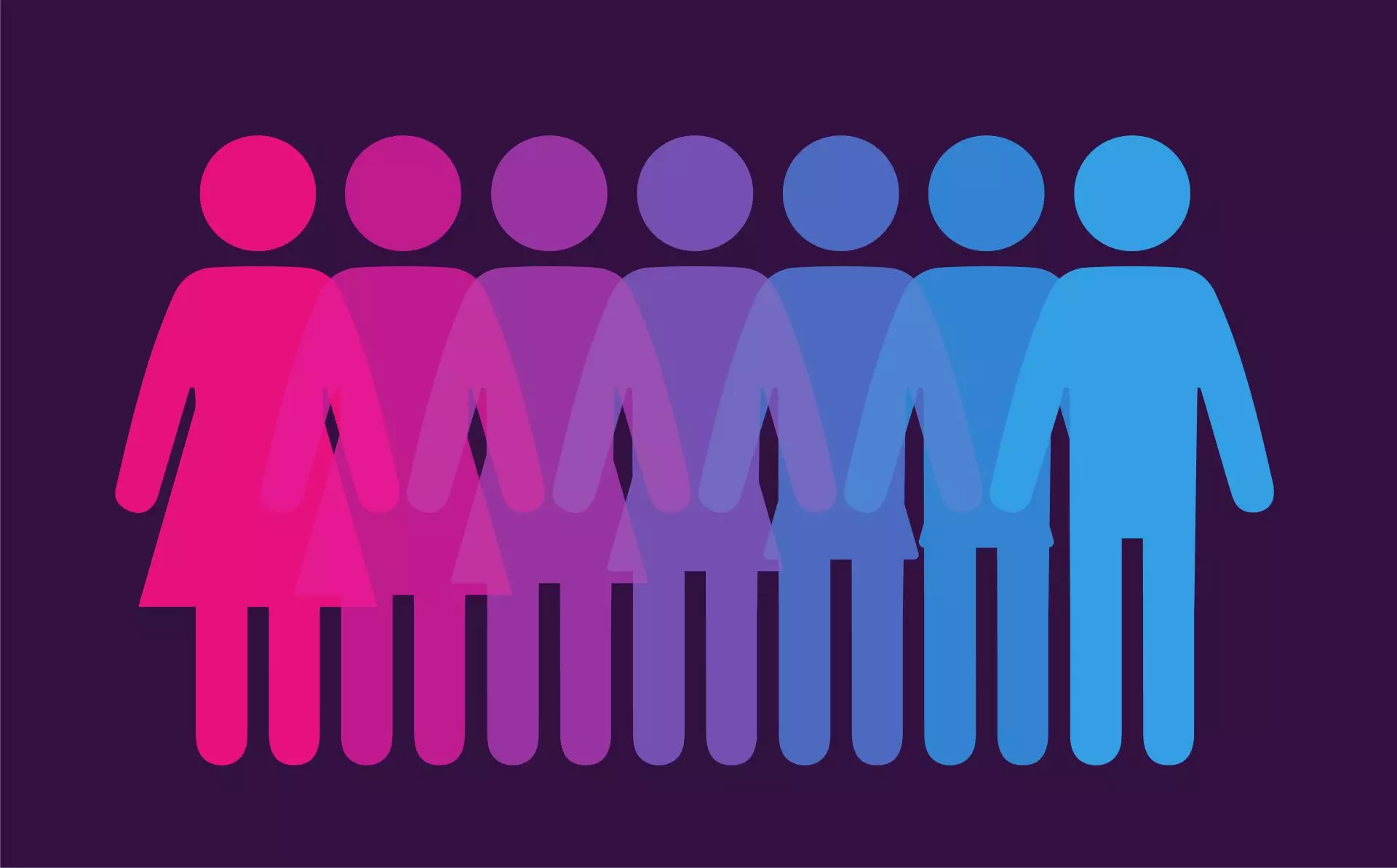 koncept rodnog identiteta – ilustracija rodnog spektra