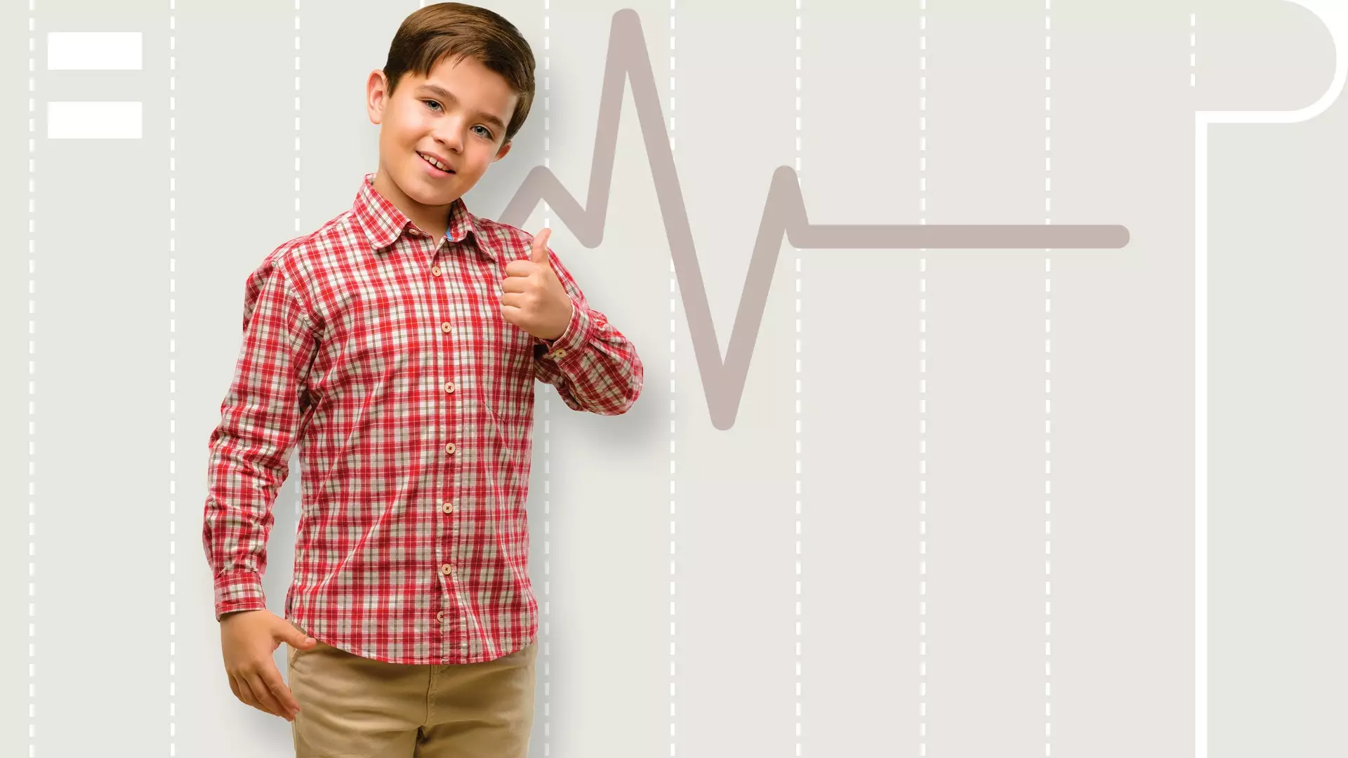 Uma imagem composta de um menino com TDAH e ondas de neurofeedback