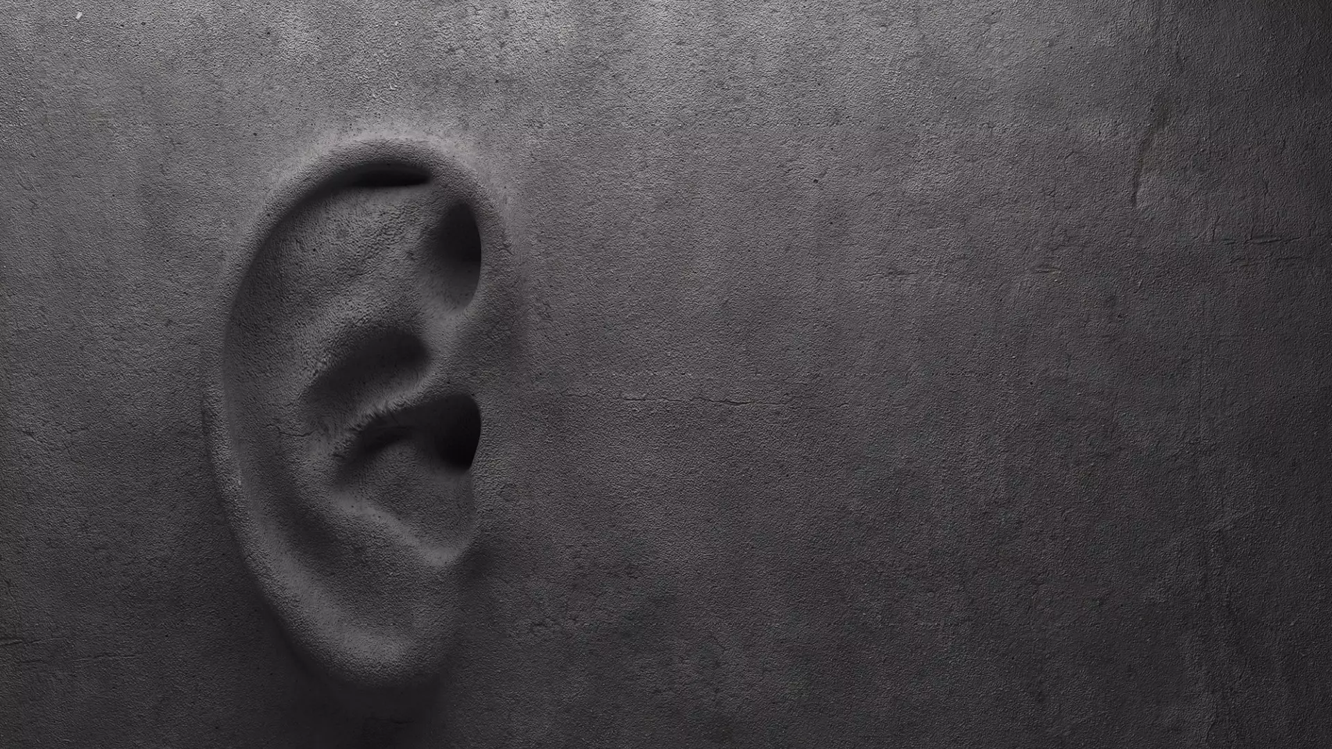 Conceptul de ureche pe perete. Redare foto realistă de înaltă calitate