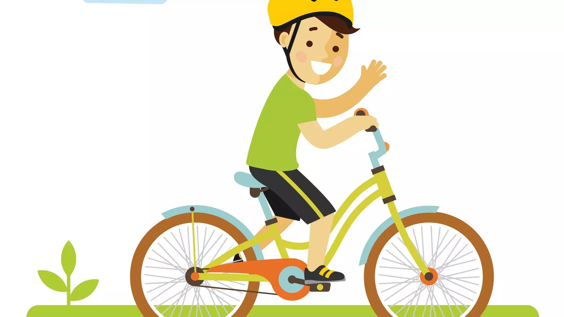 一個患有多動症的男孩騎自行車鍛煉身體